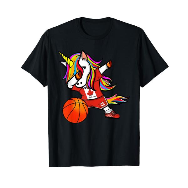 【商品概要】Canadian flag Basketball design for a fan of Canada basketball team. Funny unicorn graphic for a basketball lover ...