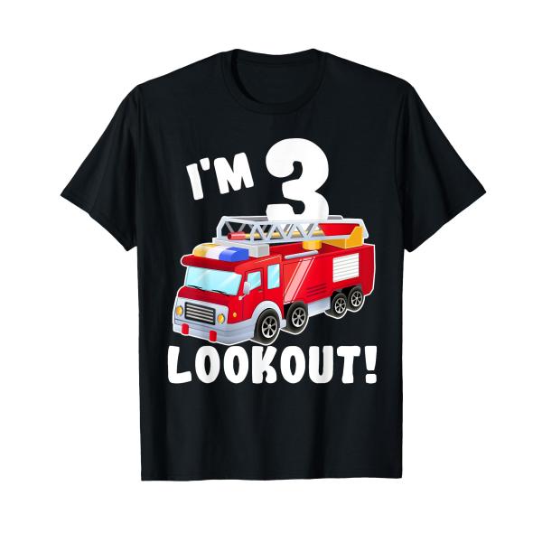 【商品概要】Fire truck 3rd birthday firefighter fireman truck gift for boys. A great 3 year old birthday boy outfit. Fire truc...