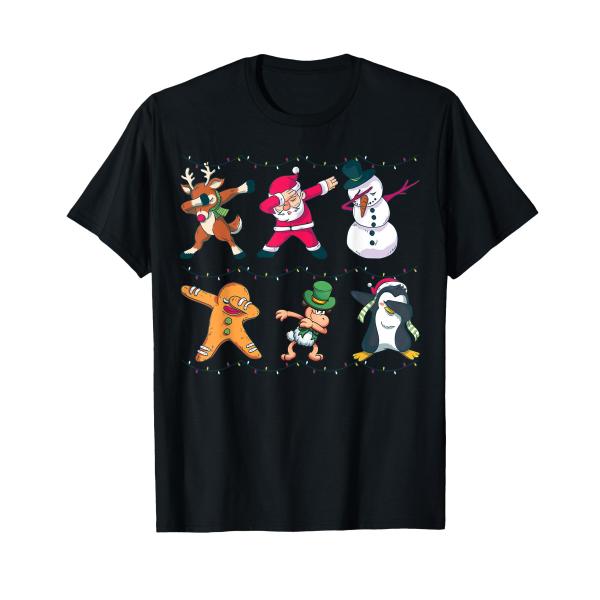 【商品概要】Cool Dabbing Santa Elf Friends Tshirt Christmas Xmas Gifts. Trendy Dab dance Funny graphic tee for boys girls kids...