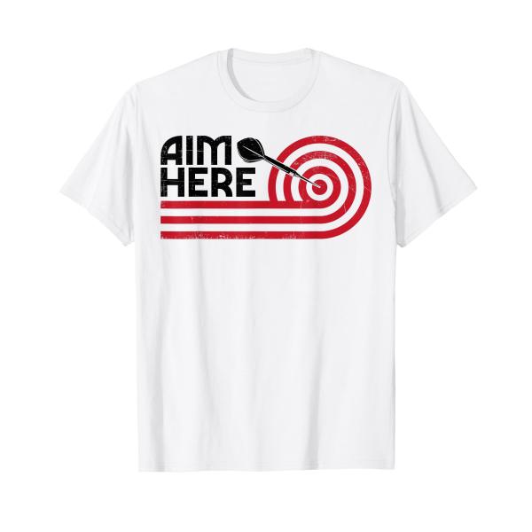 【商品概要】Aim Here Darts Players Bullseye Target Shooting Dartboard Dart Board Vintage Clothing Sports Gifts. Retro graphic ...