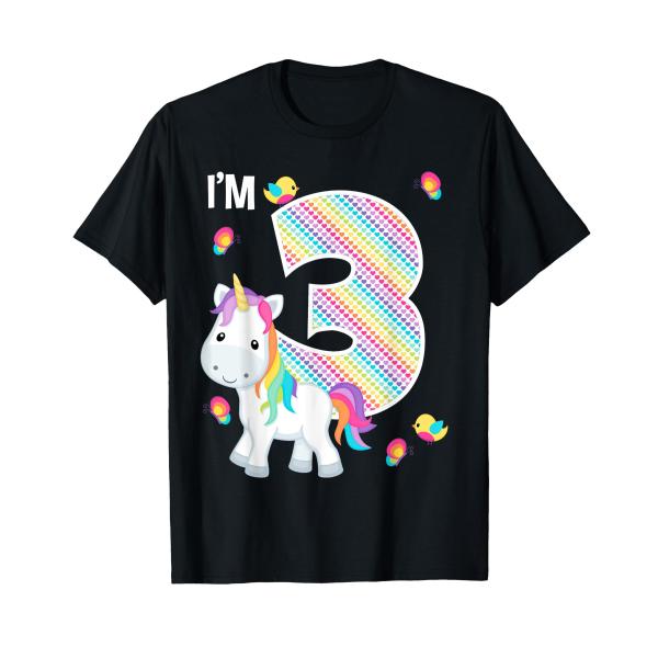 【商品概要】Perfect I'm 3 Birthday Girl Unicorn Rainbow Magical Creature design for girls toddlers. Featuring a colorful Unico...