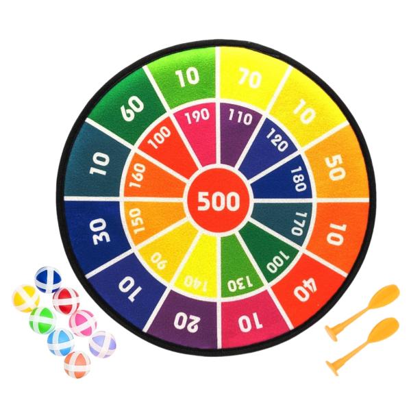 【商品概要】マジックテープ付きのボールをソフトダーツボードに投げてピタっと付けて遊ぶ、小さなお子様から大人まで簡単に楽しめるボールダーツです。的あて用のボードは大判サイズだから小さなお子様が投げても十分に当たるサイズ!!(直径約36cm） ...