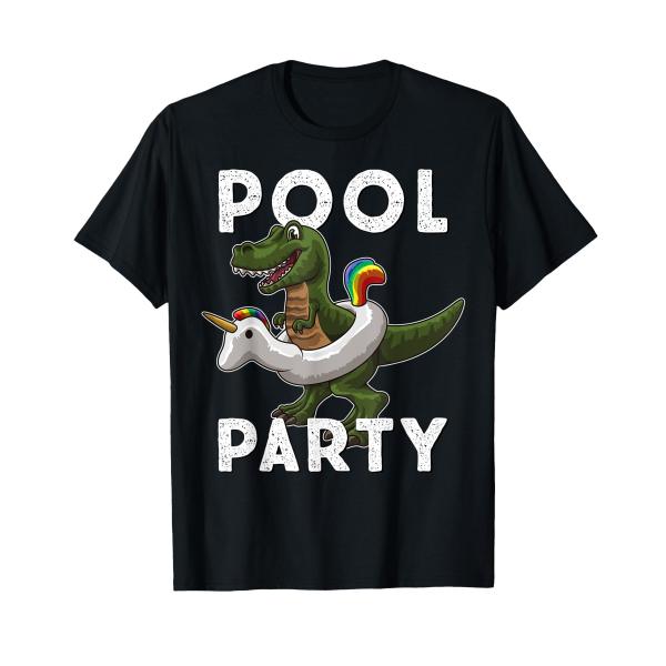 【商品概要】Summer swimming pool party madness with sun, Unicorns, Dinosaurs and floating tubes!Gift idea for a pool party in ...