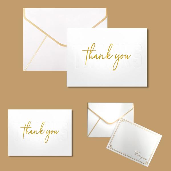 【商品概要】高品質:本製品のサンキューカードは、封筒と手紙に厚みがあり、丈夫な上質紙を使用しておりますので、紙質がサラサラと滑らかでとても書き心地の良い材質となっておりますシンプルなデザイン:メッセージカードは断面カードです、カードの表面に...