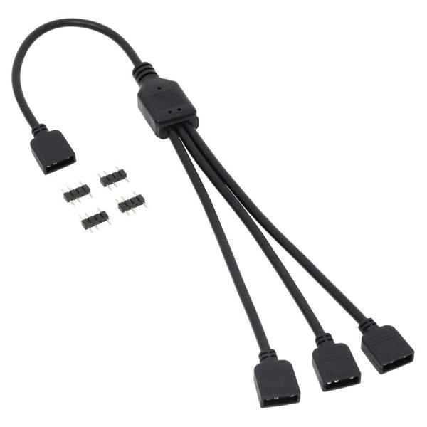 【商品概要】マザーボード側: アドレサブル LED 4ピン メス (1ピンはNC)デバイス側: アドレサブル LED 4ピン メス×3 (1ピンはNC)カラー: ブラックケーブル長: 約30cm内容物: アドレサブルLED用3分岐ケーブル、...