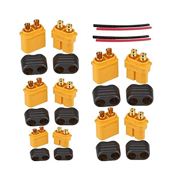 【商品概要】製品名：Amass XT60Hシース付きオスメスプラグコネクタアダプタ。製品カテゴリ：XT60Hメスプラグコネクタ（XT60H-F）、XT60Hオスプラグコネクタ（XT60H-M）。滑り止めのプラグイン設計により、プラグインが簡...