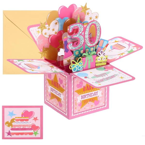 【商品概要】スタイル：挨拶状と封筒付きの3D誕生日カード；封筒サイズ：18.5x19.5 cm/7.28x7.67"；挨拶状サイズ：8x8 cm/3.15x3.15"；3D誕生日カードサイズ：23x17.5 cm/9.1x6.9"；パッケー...
