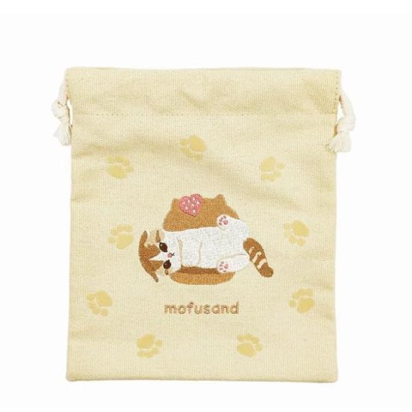 【商品概要】サイズ（約）：H195×W170mm材質：綿、ポリエステル製造地：中国パステルカラーの帆布生地に、細かい刺繍のにゃんこ＆フロッキープリントの肉球が可愛い♪ バッグ内の小物整理にも◎【商品説明】【商品詳細】ブランド：マリモクラフト...