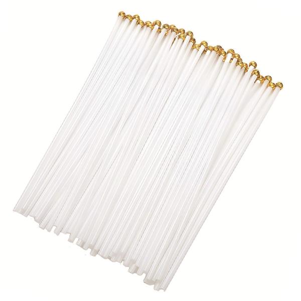 【商品概要】手旗、オリジナルフラッグ用の、旗用ポール、旗竿50本セットです。プラスチック製なので、軽量＆お手軽！お子さまから大人まで、イベント、コンサート、運動会など、さまざまなシーンでご利用いただけます。先端にはゴールドカラーの小さなボー...