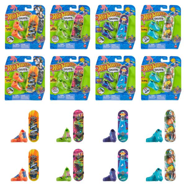 【商品概要】【内容】フィンガーボードとシューズがセットになったホットウィール・スケートが新登場！スケートボード界のレジェンド、トニー・ホーク氏とのコラボ商品や、ホットウィール・オリジナルデザインがミックスされたアソート。集めて飾ったり、着脱...