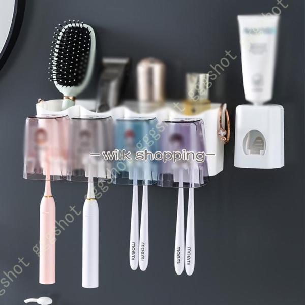 商品の説明歯ブラシスタンド ホルダー 洗面台収納◆材質：ABS、PP素材◆サイズ：2本のコップスタンド=16.5*8*10.5cm（歯磨きコップ×2）、3本のコップスタンド=23.3*8*10.5cm（歯磨きコップ×3）、4本のコップスタン...