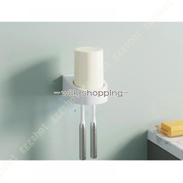 商品の説明歯ブラシスタンドサイズ：歯ブラシスタンド=106*84*45mm(歯磨きコップ×1)、歯磨きコップ=61.5*104.5mm。材質：高品質のABS素材でできており、無臭、強力なペースト、痕跡がなく、安全に使用できます。このホルダー...