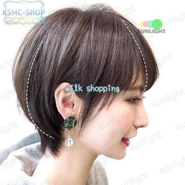 方法：商品説明：ボブというショートスタイルは顔型に関係なく誰にでもよく似合って、小顔效果もはっきり！前髪の空気感はふわふわで、重い感じがなく、もっと若い感UP！軽くて通気性を良くしているから長でも、ムレにくい。◆素材：高級耐熱ファイバー◆カ...