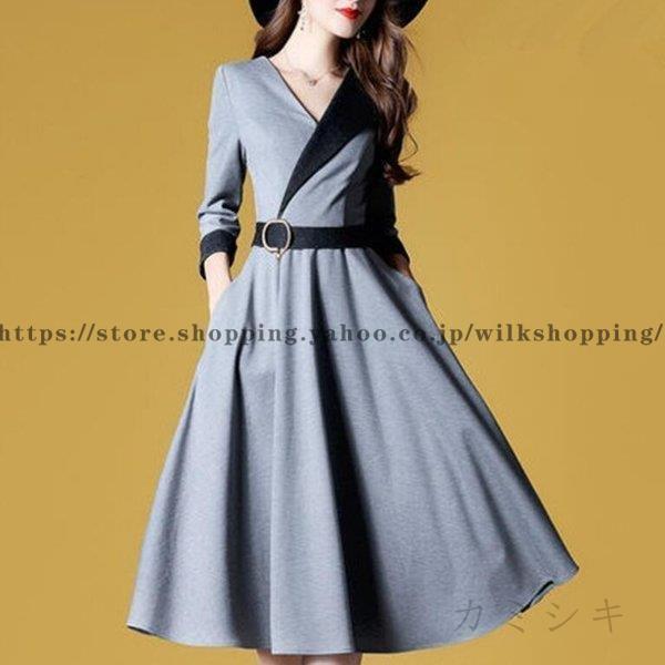 ワンピース レディース フォーマル 春秋 秋冬 インナー オフィス 体型カバー 大きめ カジュアル 大人 ゆったり 可愛い 安い ファション お呼ばれ ママワンピース フォーマルワンピース 結婚式ワンピース 二次会 披露宴 ドレス 母の日 ...