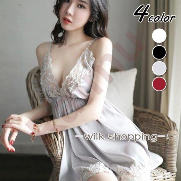 素材 ：ポリエステルグレー、ブラック、ホワイト、レッド サイズ ：（約）　*参考体重：45-62.5KG(F) 連携キーワード：ネグリジェ パジャマ レディース 春夏 キャミワンピース レースVネック 大人可愛いルームウェア ネグリジェ ラ...