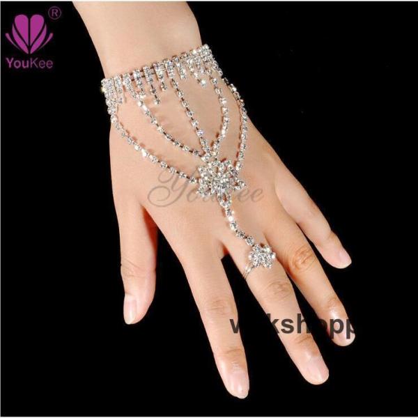 ハンドアクセサリー  ブレスレット ダンスアクセサリー ベリーダンス ダンス衣装 ブレスレットとリングのセットアップ 小物 アラジン バングル コイン ゴールド  ベリーダンス  ヒップアクセサリー ブレスレット(バングル，腕輪)と指輪がチ...