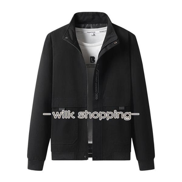 ジャケット メンズ 薄手 ライトジャケット スタンドカラー ジップアップ 立ち襟 秋服 カジュアルジャケット yiyang04【カラー】カーキ、ブラック、アーミーグリーン【サイズ】L、XL、2XL、3XL、4XL【素　材】ポリエステル※より...