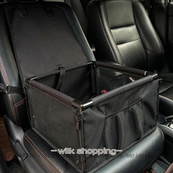 車用ペットシート/ドライブボックス主な特徴：1、可視メッシュ窓2、防水・清掃が簡単3、飛び出し防止リード4、折りたたみ式 コンパクト■運転中にもワンちゃんが安全で気持ちいいです。シートの後ろに白く小さいアンカーが二つ付き、席の隙間に入れて、...