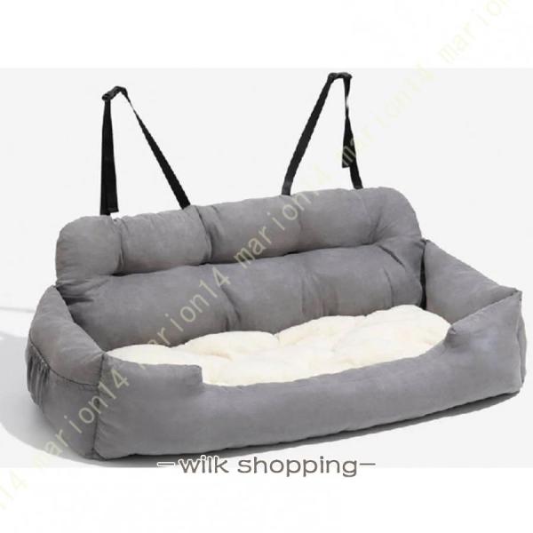 製品名:ペットドライブボックスペットドライブボックス 大型犬 キャリー 中型犬 小型犬 後部座席 ドライブボックス 犬 車 ペット 中小型犬 キャリーバッグ ドライブベッド 犬猫用 2way 洗える 車用ベッド ペットクッション ペットソフ...