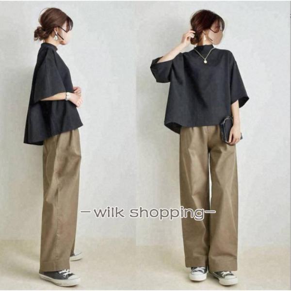 ■販売内容：トップス+パンツ■素材：ポリエステル　コットン■伸縮性：なし　 透け感：なし■色：カーキ　グリーン　グレー　ブラック■サイズ詳細情報：約トップスS:着丈52-58cm バスト100cm 肩幅51cm 袖丈28cmM:着丈53-5...