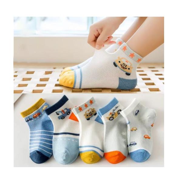 靴下 子ども 夏 5足セット 男児 ソックス 薄手 女児 コットン 綿混 ショート くるぶし 靴下 春 ジュニア 小学生 幼児 スニーカーソックス 脱げない抗菌性が良くて、柔らかさ抜群の綿混紡素材を厳選5足セットでお得、デザイン的にもとても...