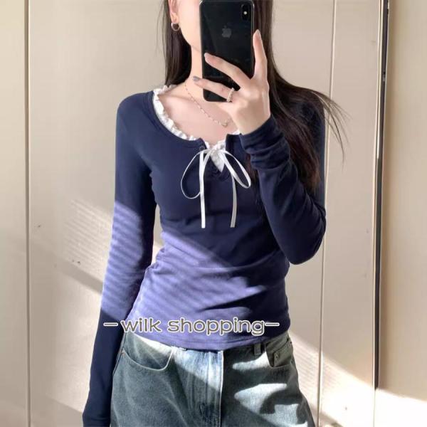 ◆販売内容：tシャツ◆素材：ポリエステル◆色：スカイブルー ネイビー  ベージュ◆伸縮性：ややあり 透明度：なし◆サイズ詳細情報：約S:肩幅33cm バスト72cm 袖丈58cm 着丈50cmM:肩幅34cm バスト76cm 袖丈59cm ...