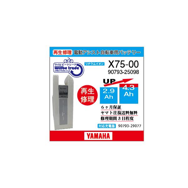 【★即納★新品電池の交換で100％性能が復活します、往復送料無料、6か月間保証、★バッテリーケース洗浄無料】 バッテリーの走行距離が短くなったり、自転車の表示が急に下がったりしていませんか？ お客様のバッテリーをお預かりし、バッテリーの電池...