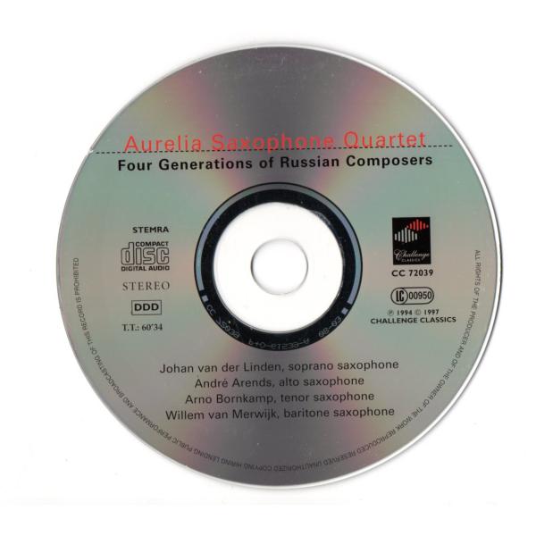 ●　収録内容※商品はCD（ディスク）のみです。解説書・帯・プラスチックケースはありません。　なお、発送時には不織布ケースに入れ、クッション（プチプチ）封筒で発送いたします。Saxophone Quartet Op.109 (A.Glazun...