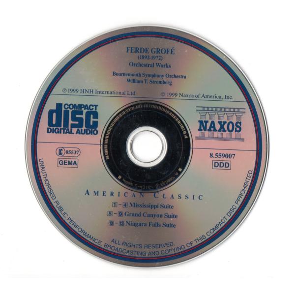 ●　収録内容※商品はCD（ディスク）のみです。解説書・帯・プラスチックケースはありません。　なお、発送時には不織布ケースに入れ、クッション（プチプチ）封筒で発送いたします。グローフェミシシッピ組曲組曲「グランド・キャニオン」組曲「ナイアガラ...