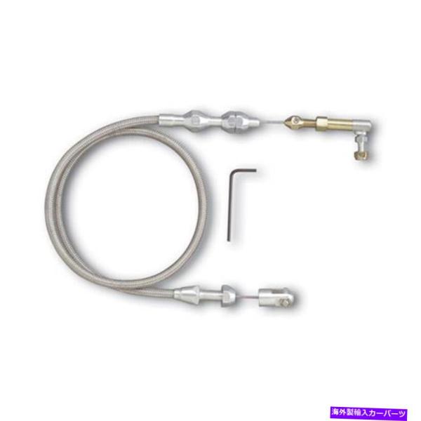 Throttle Body PFETCS6054 PROFLOWスロットルケーブル、編組ステンレス鋼、24インチ、長い、ユニバーシ PFETCS6054 Proflow Throttle Cable, Braided Stainless S...