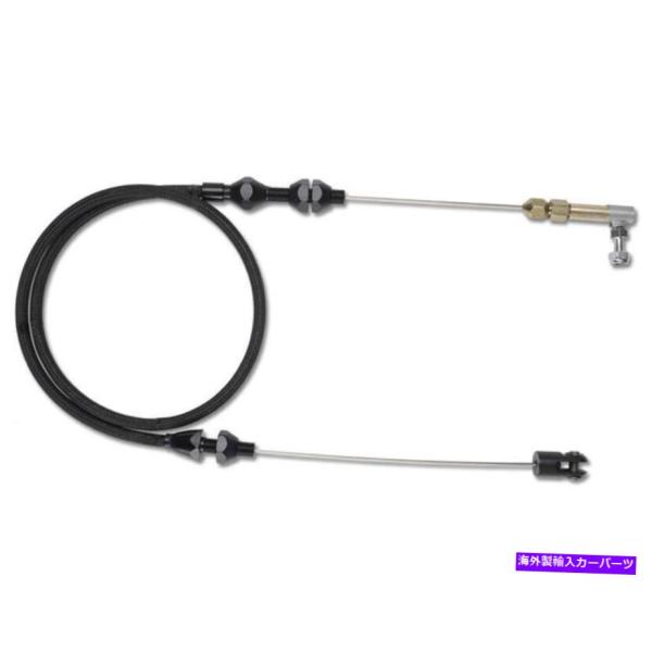 Throttle Body PFETCS6054-BK Proflowスロットルケーブル、編組ブラックステンレス鋼、24インチの長さ PFETCS6054-BK Proflow Throttle Cable, Braided Black S...