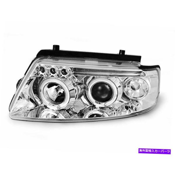 USヘッドライト ХарыдляvwPassat B5 3B 96-00 Angel Eys Chrome Jun Yan Ch LPVW77WM Xino CA Фары для VW PASSAT B5 3B 96-00 Angel E...