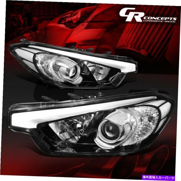 USヘッドライト 2014-2016 Korte 5 KOUPのためのペアクロームクリアサイドプロジェクターヘッドライトランプLH + RH PAIR CHROME CLEAR SIDE PROJECTOR HEADLIGHT LAMP L...