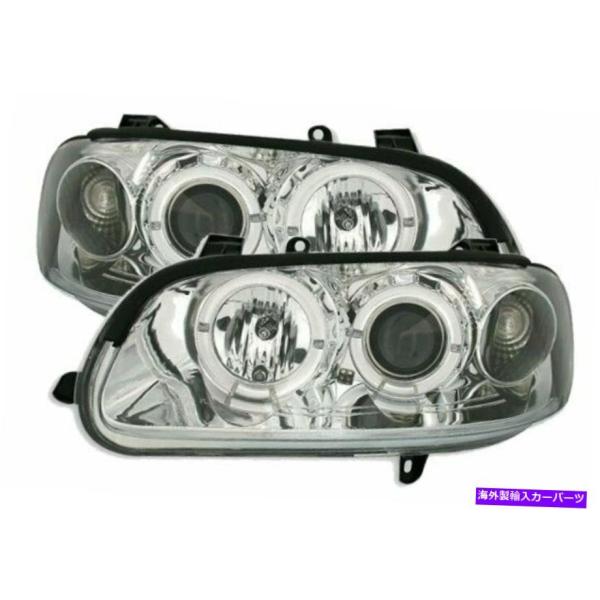 USヘッドライト Opel Omega B for Angel Image Chrome Gratis Frakt LPOP35WN X Frontlykter for Opel OMEGA B 1994-1999 Angel Eyes C...