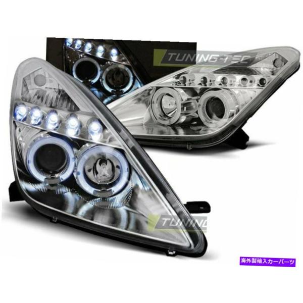 USヘッドライト Projecteurs Pour Toyota Celica T230 99-05 Angel Eyes Chrome CA LPTO13WP Xino CA Projecteurs pour Toyota CELICA ...