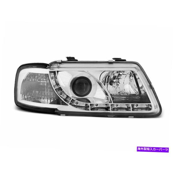 USヘッドライト Forlygter LED DRL SE EFTER AUDI A3 8L 96-00 Dagslys kromfrit skib lpau27wm xino Forlygter LED DRL Se efter AUDI...
