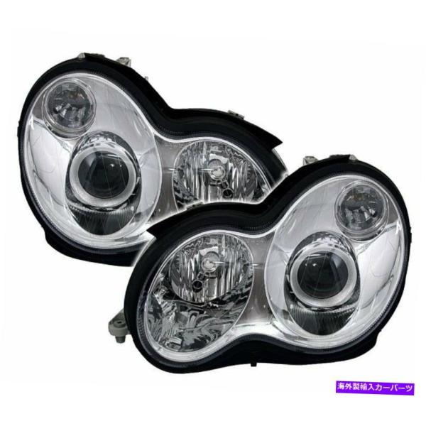 USヘッドライト Projecteurs Pour Mercedes W203 C-CLASSE 00-04 Chrome CA LPME80WP Xino CA Projecteurs pour Mercedes W203 C-CLASS...