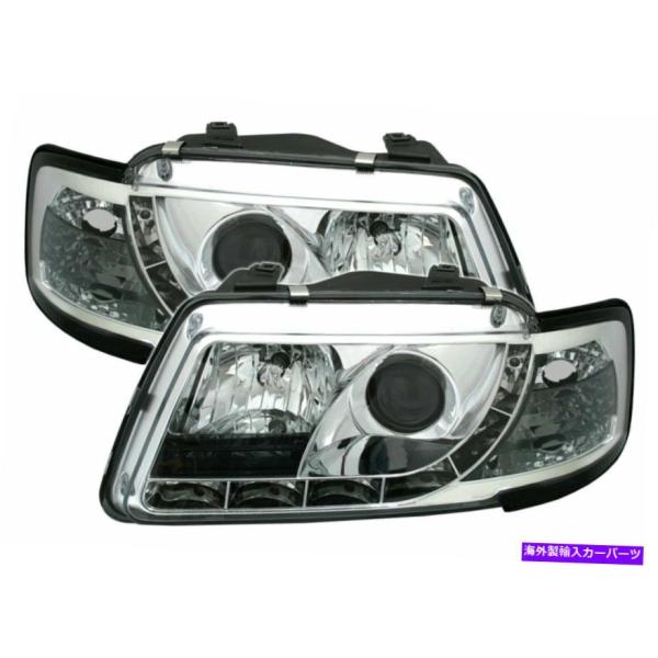 USヘッドライト Hovedlyskastere LED DRL SE Etter Audi A3 8L 96-00 Dagslys Chrome Free LPAU27WN X Hovedlyskastere LED DRL Se ett...