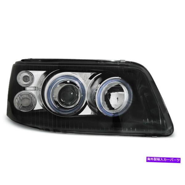 USヘッドライト ForlyGter Til VW T5 03-09 Angel Eyes Sort Rhd / Lhd Gratis forsendelse LPVWE5WM Forlygter til VW T5 03-09 Angel...
