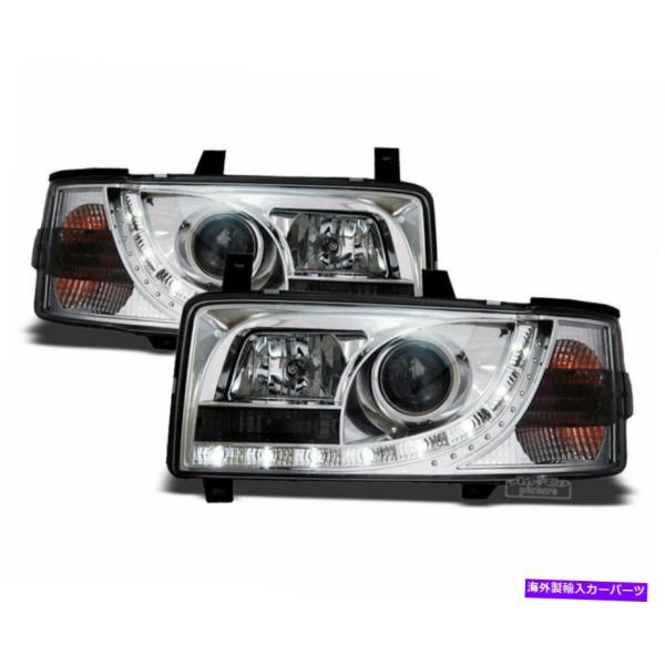 USヘッドライト Juego de Faros Optica Marcha Diurna LED VW T4 1990-2003トランスポーターの日光CRO Juego de Faros Optica Marcha Diurna LED V...