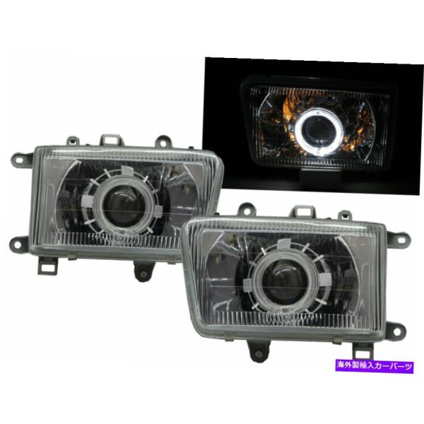 USヘッドライト 4RUNNER N120 N130 MK2 92-95ガイドLED HaloプロジェクターヘッドライトCH用TOYOTA LHD 4Runner N120 N130 MK2 92-95 Guide LED Halo Pro...