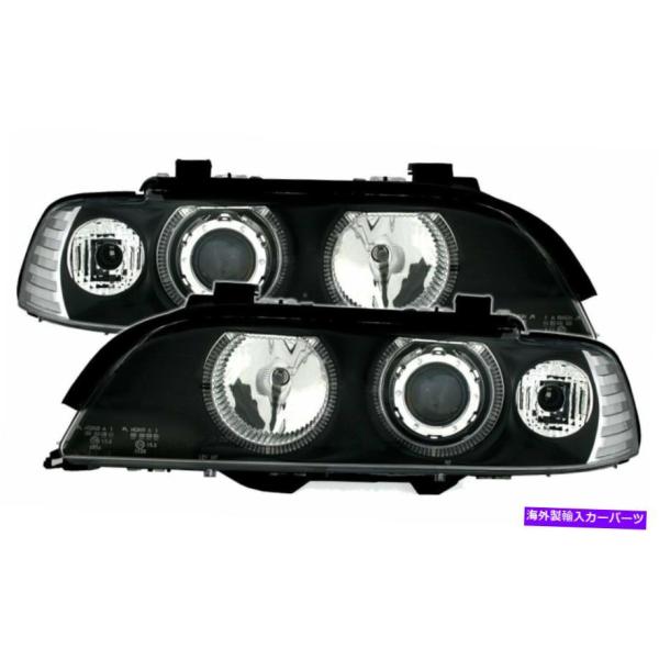 USヘッドライト Frontlykter Til BMW E39 1995-2003天使の目黒送料無料LPBM09WN Xino U Frontlykter til BMW E39 1995-2003 Angel Eyes Black Fr...