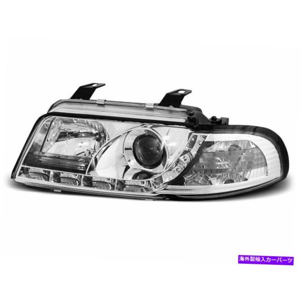 USヘッドライト ForlyGter LED DRL SE EFTER AUDI A4 B5 94-98 Dagslys kromfrit skib lpau25wm Xino Forlygter LED DRL Se efter AUDI...