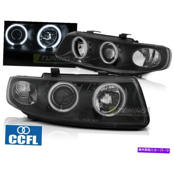 USヘッドライト ISTUIMEN PROJEKTORIN AJOVALOT LEON TOLEDO 99-04エンジェルアイCCFLブラックLPSE36WL X Istuimen projektorin ajovalot Leon Tol...