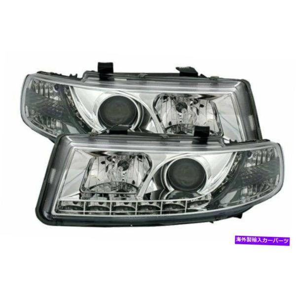 USヘッドライト Hovedlyskastere LED DRL SE Etter Seat Leon 1M Toledo 99-04 Dagslys Chrome Freesh Hovedlyskastere LED DRL Se ett...