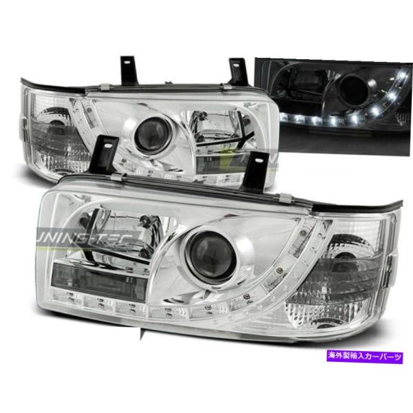USヘッドライト Ajovalot LED DRL ETSI VW T4 90-03トランスポーターの日光Chrome LPVW83WL Xino US Ajovalot LED DRL Etsi VW T4 90-03 TRANSPORT...