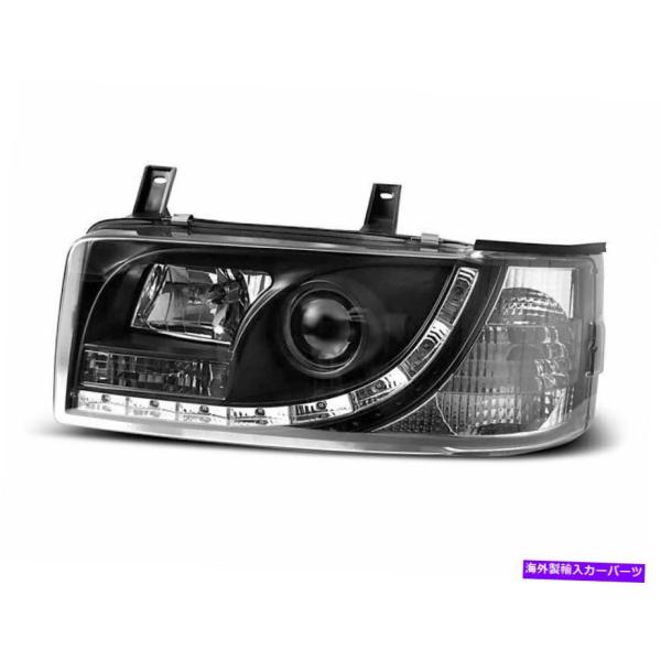 USヘッドライト Forlygter LED DRL SE EFTER VW T4 90-03トランスポートダグシュソートForsEndel Forlygter LED DRL Se efter VW T4 90-03 TRANSPORTE...