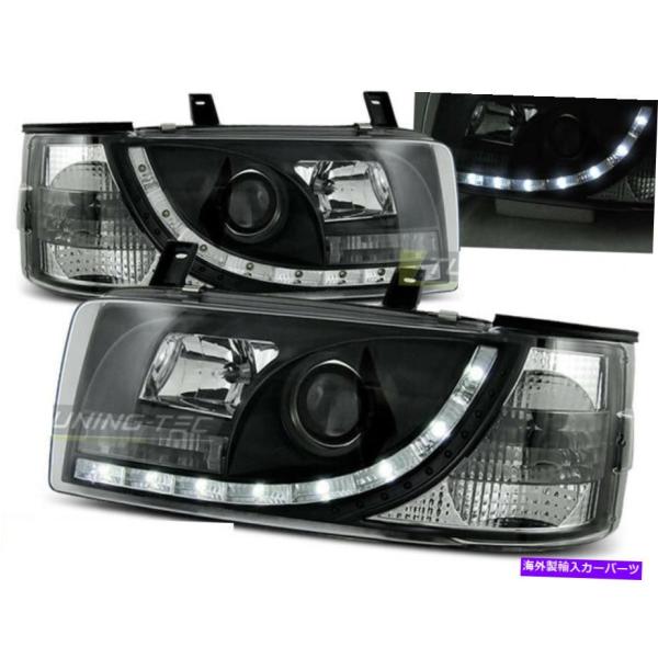 USヘッドライト Ajovalot LED DRL ETSI VW T4 90-03トランスポーターデイライトブラックLPVW84WL Xino US Ajovalot LED DRL Etsi VW T4 90-03 TRANSPORTE...
