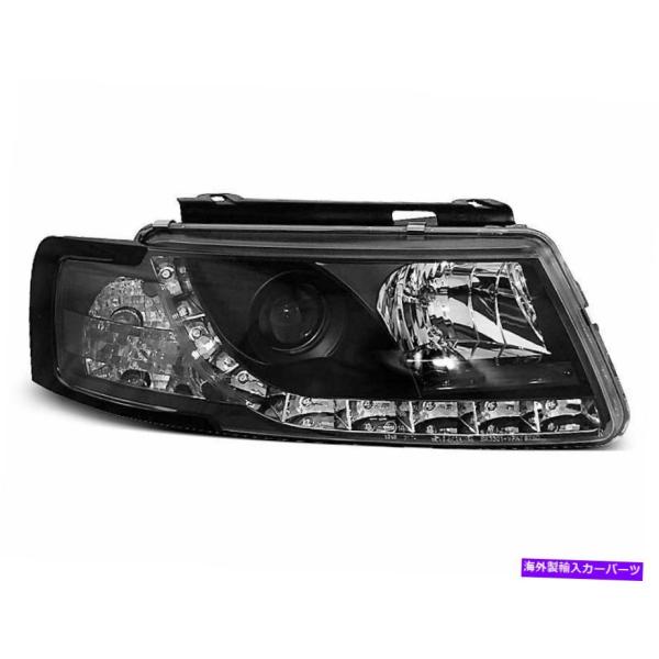 USヘッドライト Forlygter LED DRL SE EFTER VW Passat 5B 3B 96-00 Dagslys Sort Gratis ForsEndelse Forlygter LED DRL Se efter VW ...