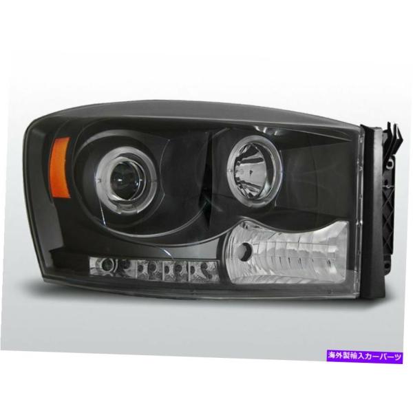 USヘッドライト Dodge Ram 06-08 Angel Eyes Black送料無料LPDO06WN Xino US Frontlykter for Dodge RAM 06-08 Angel Eyes Black Free Ship...